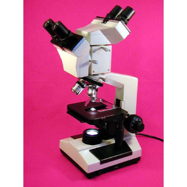 AmScope D200 Series Dual-View Binocular Compound Microscope with 20W H