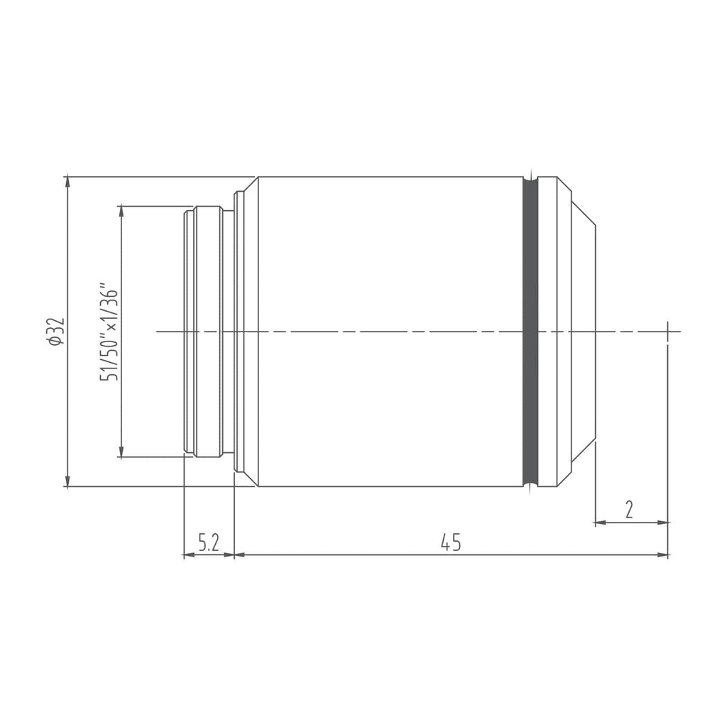 AmScope 100X Infinity Plan Achromatic Darkfield Objective for Metallur