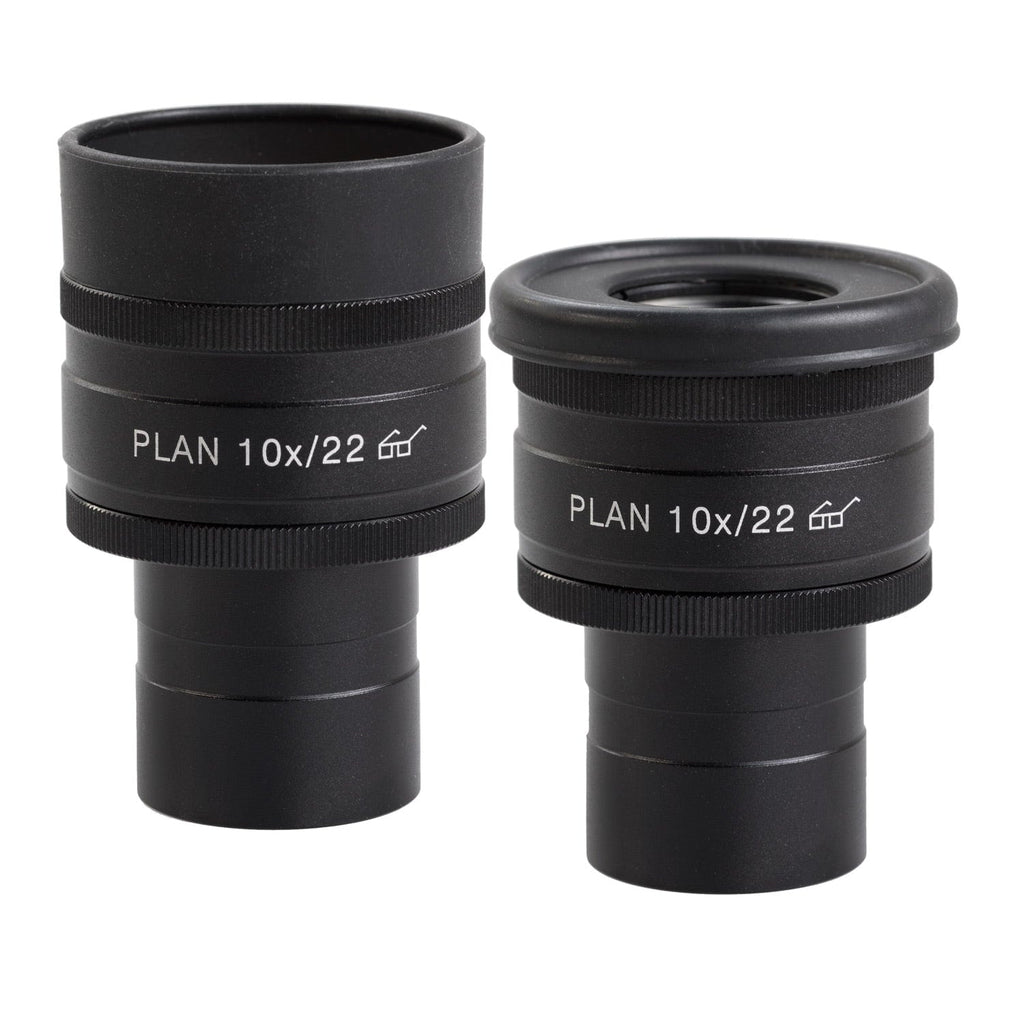 AmScope 10X Focusable Plan Eyepieces for 30mm Ocular Ports