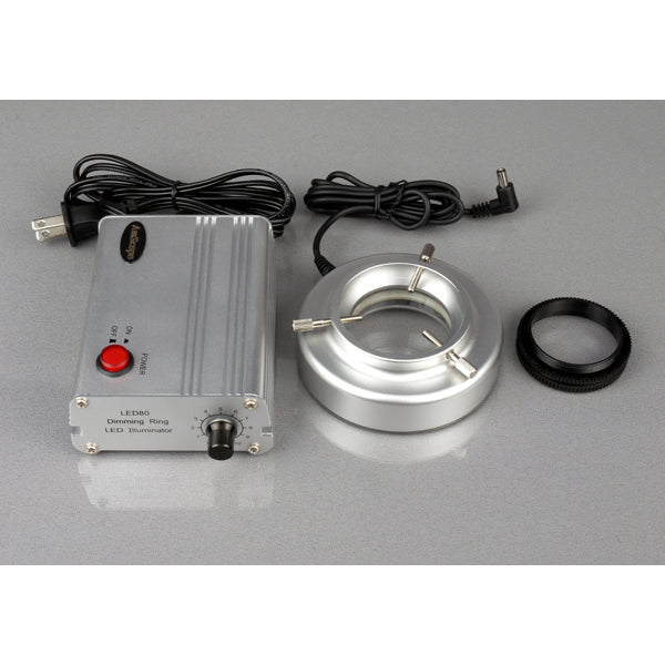 AmScope LED-80MW Modular Illuminator Ring Light LED Light Source
