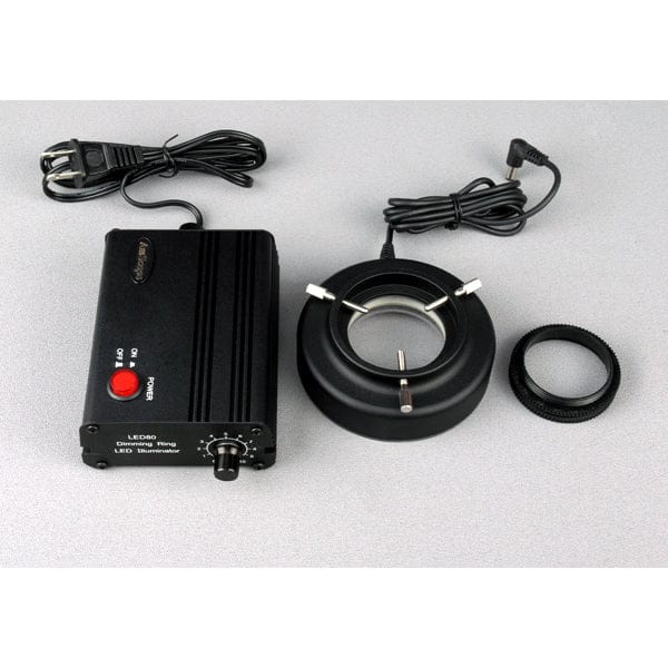 AmScope 60-LED Heavy-duty Microscope Ring Light with Solid Metal Const