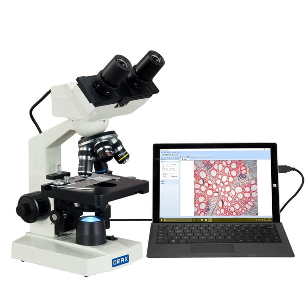 Omax MD82EZ Series Digital Integrated Compound Microscope 40X-2500X Ma ...