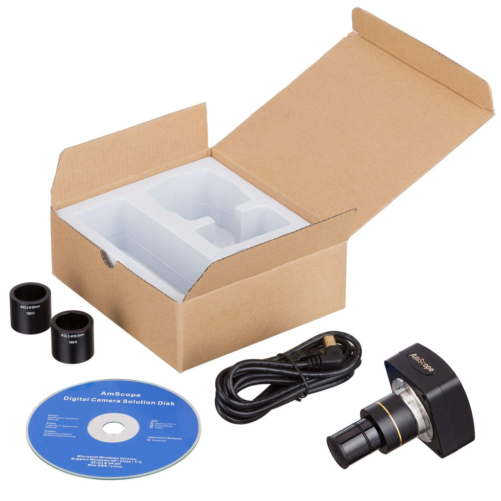 AmScope MU Series 5.0MP USB 2.0 Color CMOS C-Mount Microscope Camera w