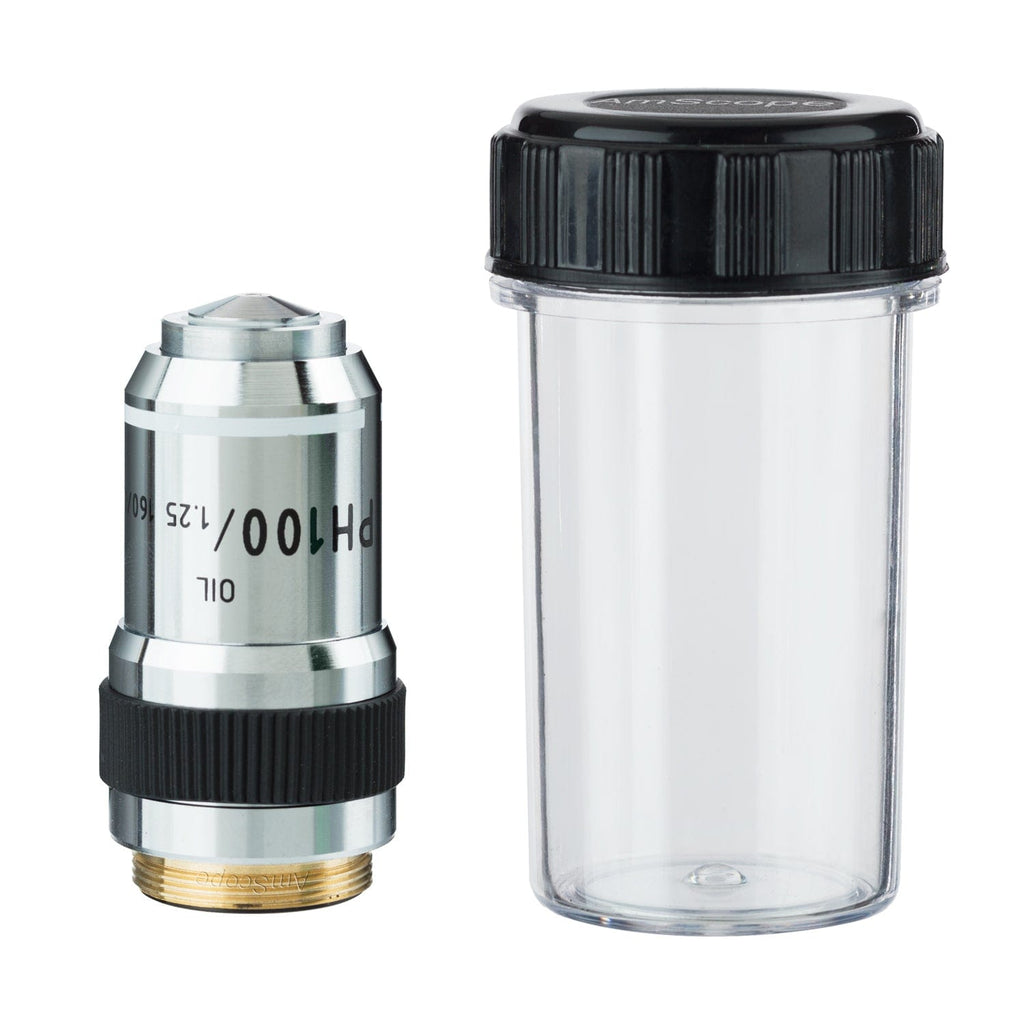 AmScope 100X Oil-immersion Phase-contrast Achromatic Microscope Object