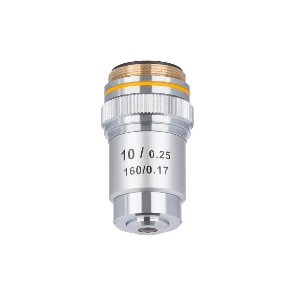 AmScope 10X Achromatic Microscope Objective for Compound Microscopes