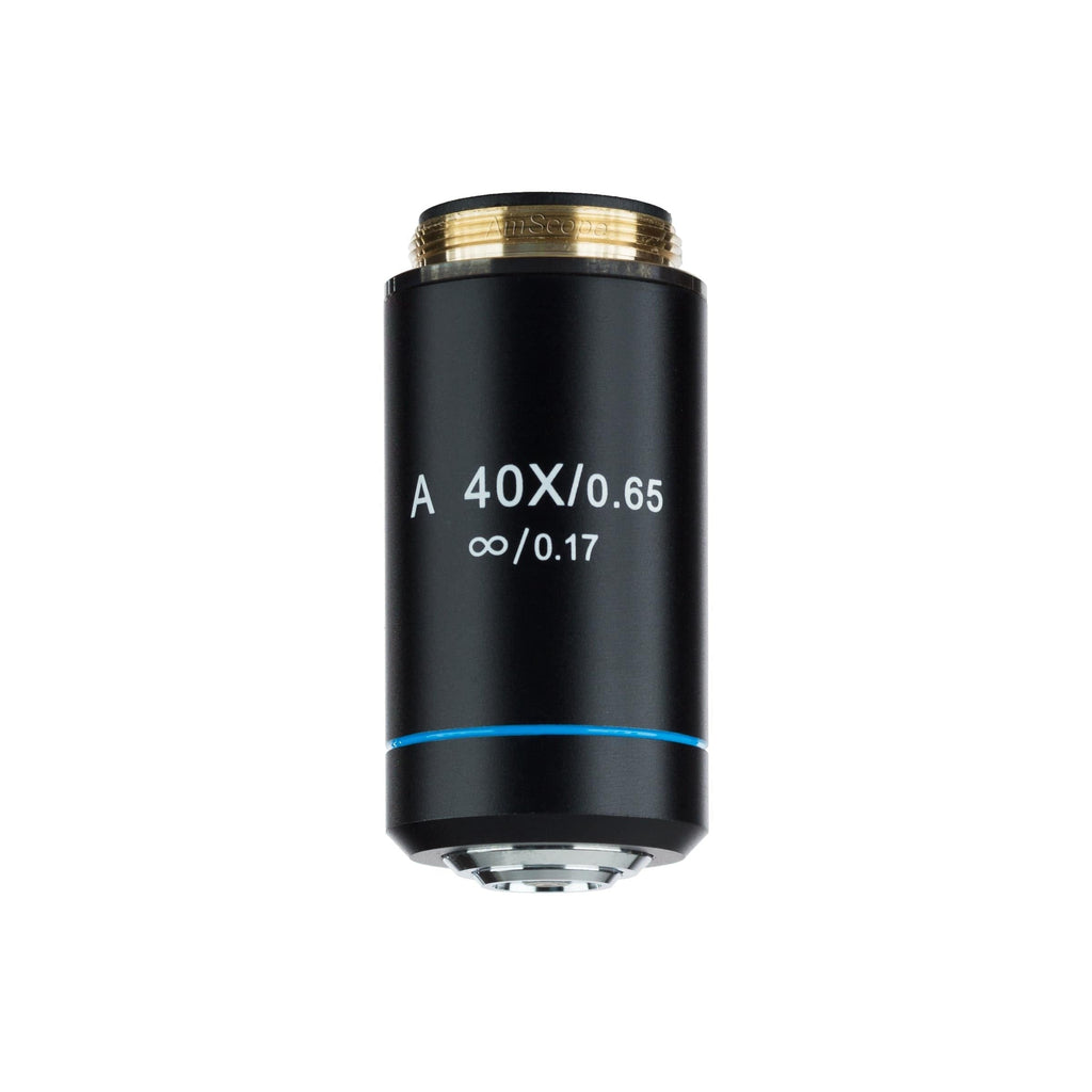 AmScope 40X Infinity Achromatic Microscope Objective with Black Finish