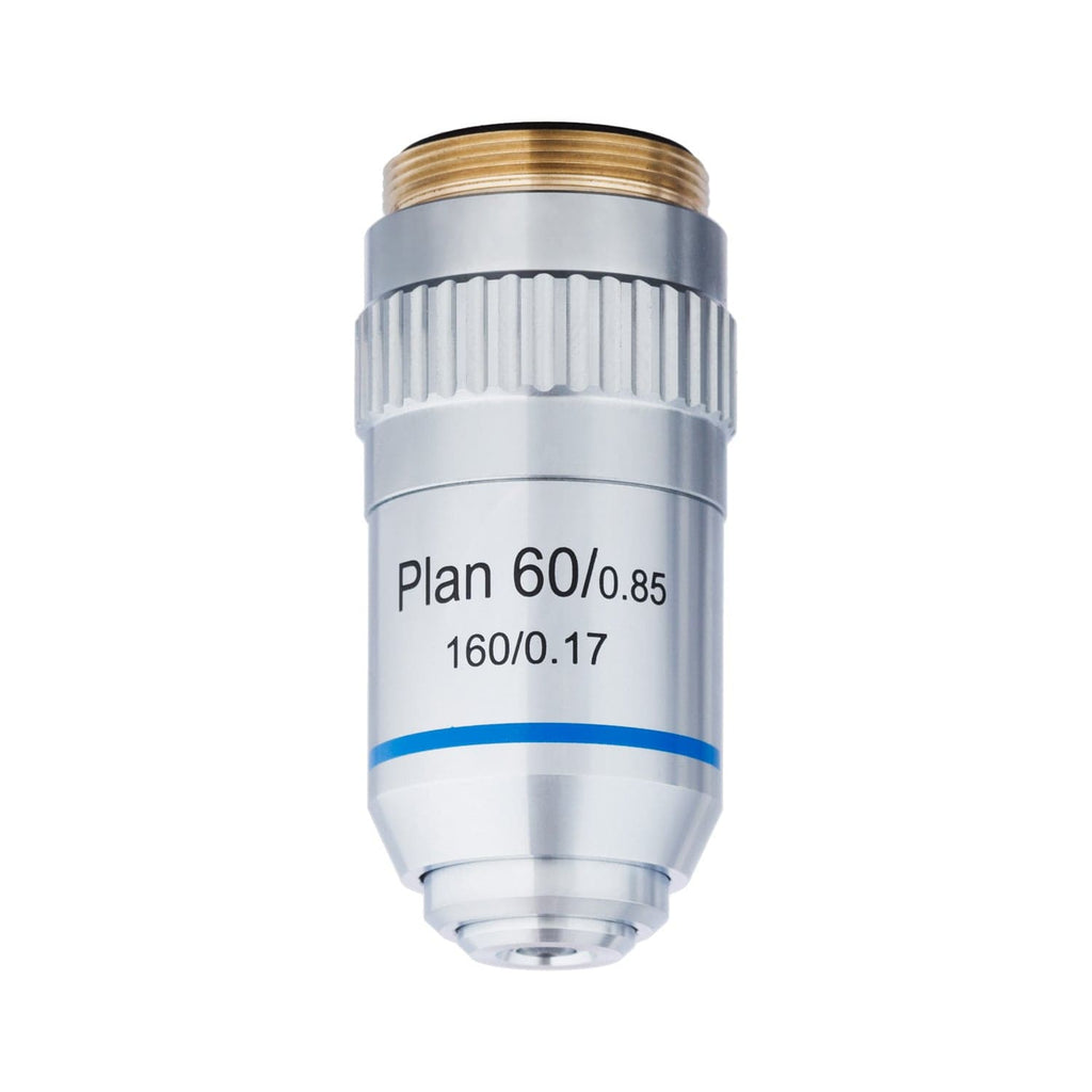 AmScope 60X Plan Achromatic Objective Lens with Knurled Ring