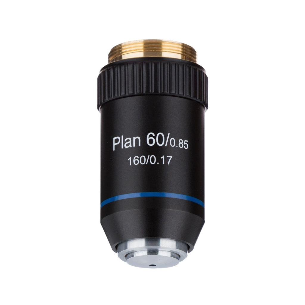 AmScope 60X Plan Achromatic Microscope Objective Lens with Black Finis