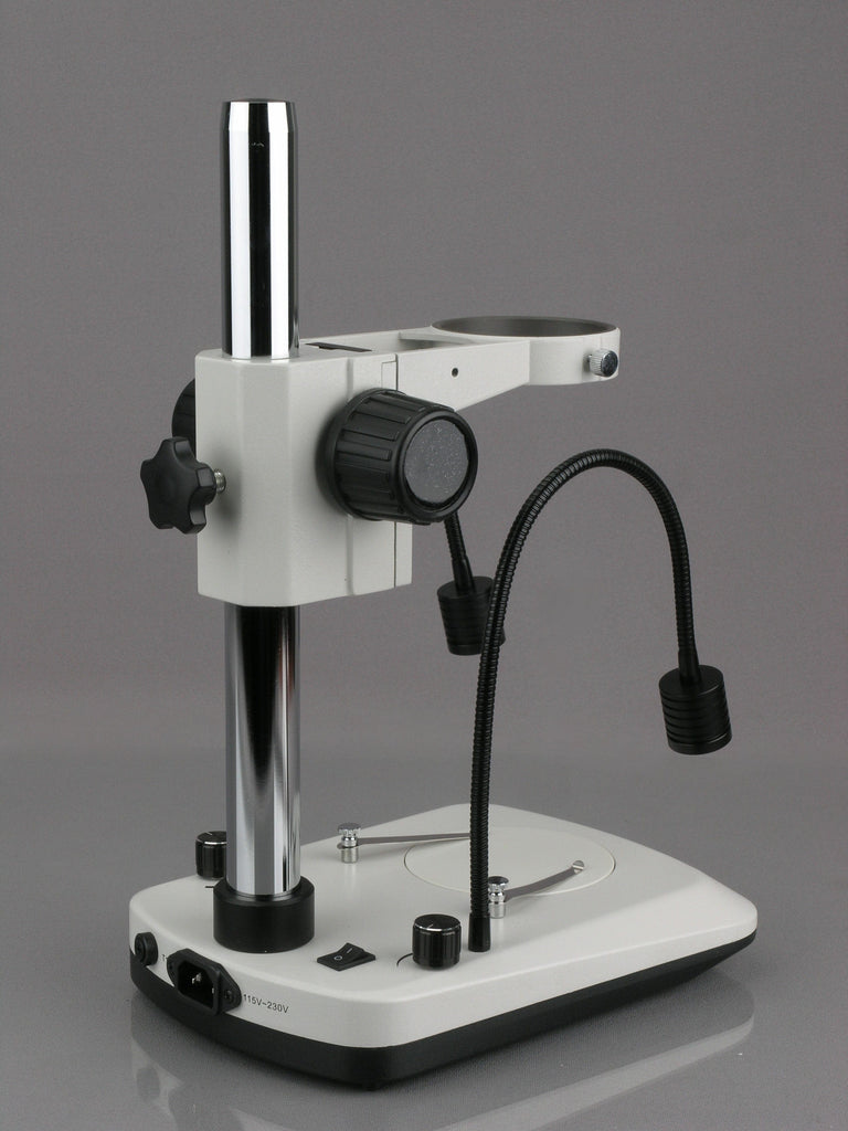 AmScope Stereo Microscope Table Stand With Built In Dual Gooseneck Ill
