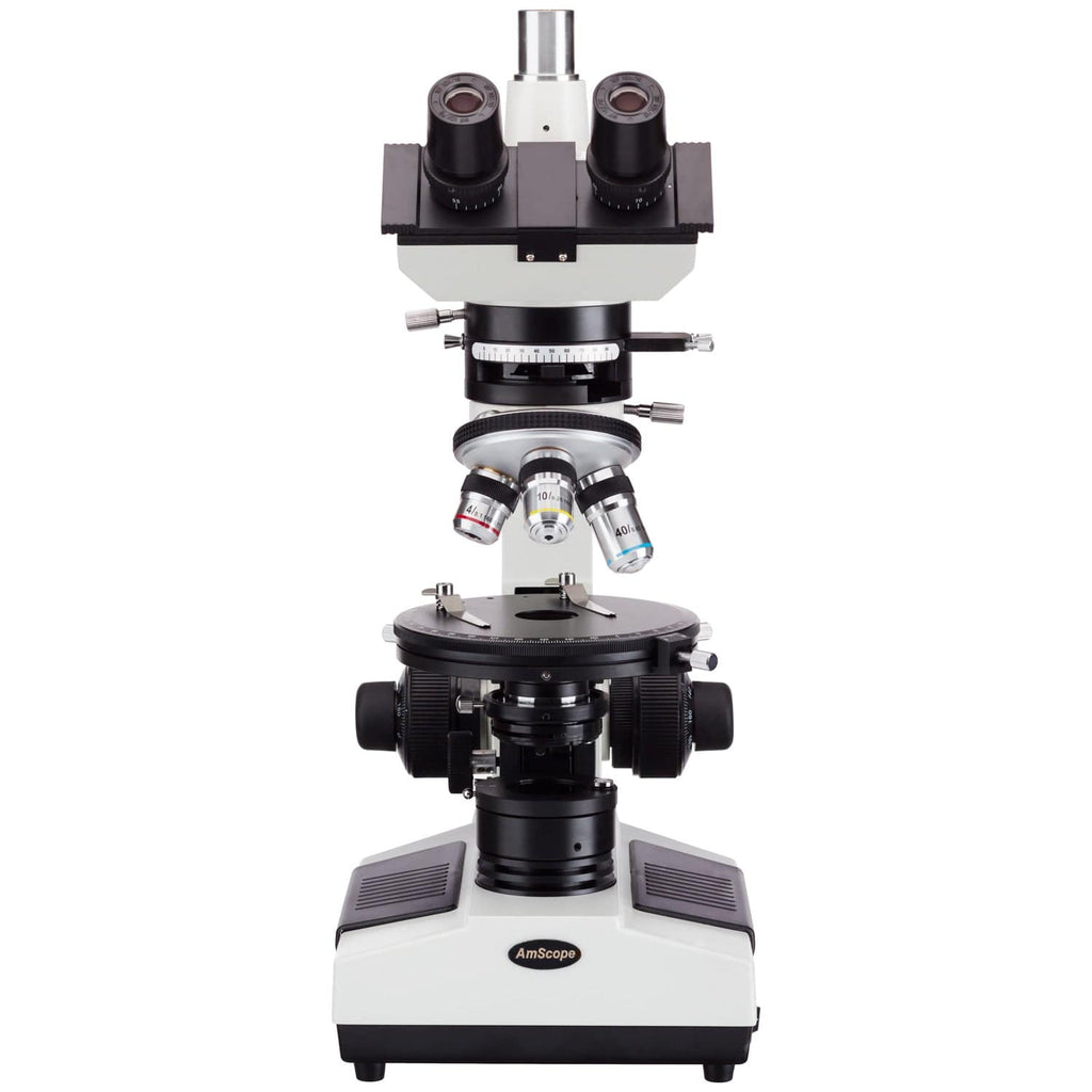 AmScope PZ200 Series Polarizing Trinocular Compound Microscope 40X-640
