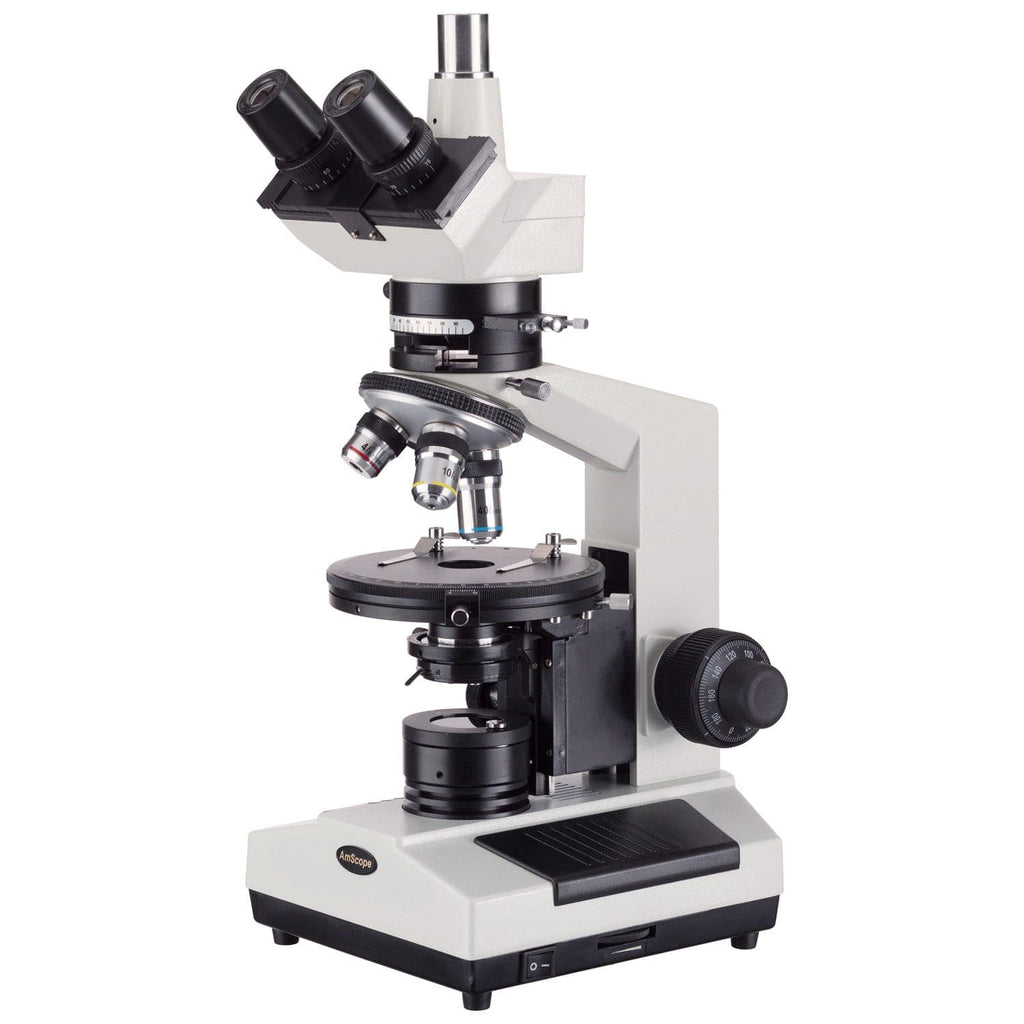 AmScope PZ200 Series Polarizing Trinocular Compound Microscope 40X-800