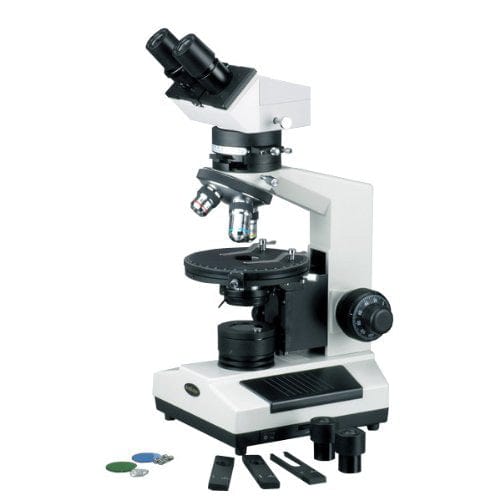 AmScope PZ200 Polarizing Binocular Compound Microscope 40X-640X Magnif