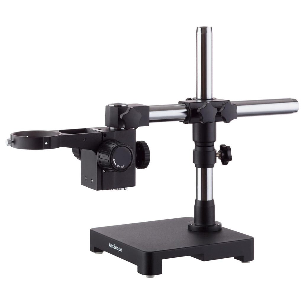 AmScope Single Arm Boom Stand for Stereo Microscopes - Steel Arm, Tube