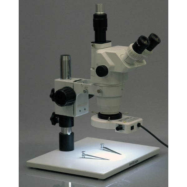 AmScope ZM-1 Series Zoom Trinocular Stereo Microscope 6.7X-45X Magnifi